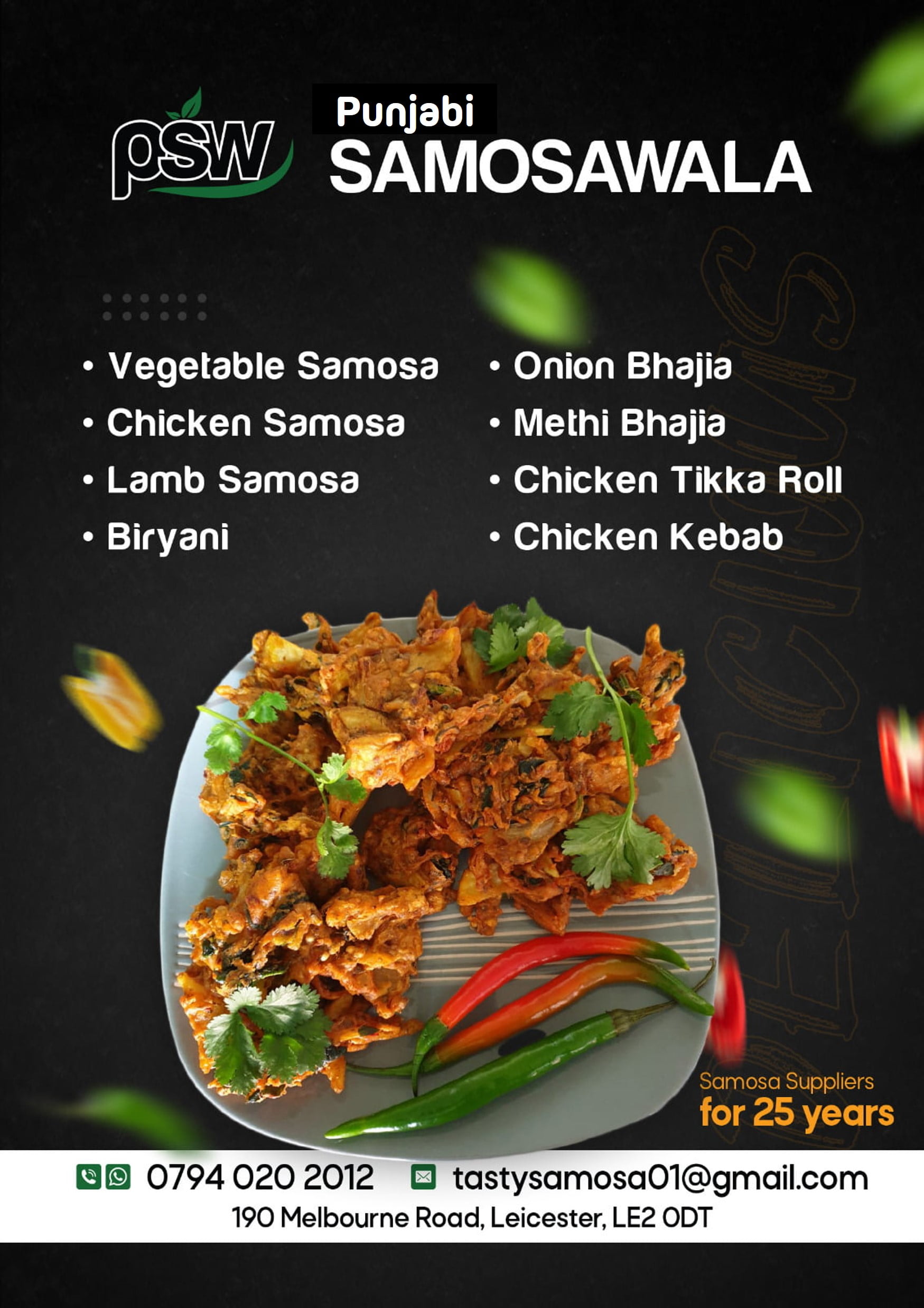 Menu - Punjabi Samosa Wala Ltd